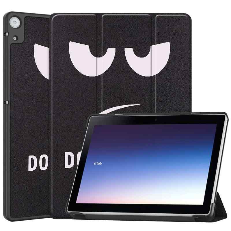 Gosento For NTTドコモ dtab d-51C / SHARP AQUOS SH-T04C 10.1インチ 2025年新型 ケース スタンド機能付き 開閉式三つ折薄型スタンドケース PUレザー カバー (YJ）【対応機種】専用保...