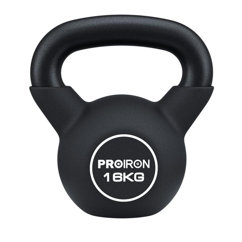PROIRON ケトルベル ネオプレン kettlebell 一体型鋳鉄製 壶铃 鉄アレイ ケトル 16kg 重り ケトル外部はネオプレンでフロスト加工されており、環境に優しく、ファッショナブルであり、ノイズを低減し、床を保護します。内部は...
