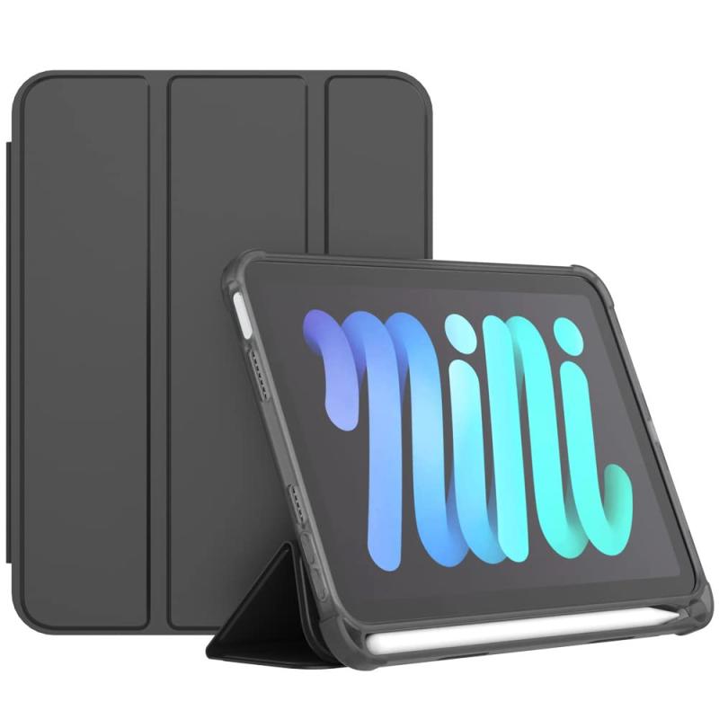 Panda Baby iPad mini 6/mini A17Pro(mini 7)シリコンケース 8.3インチミニ第6世代と第7世代共通カバー apple pencil収納可能 (ブラック)【対応機種】 8.3インチ iPad mini ...