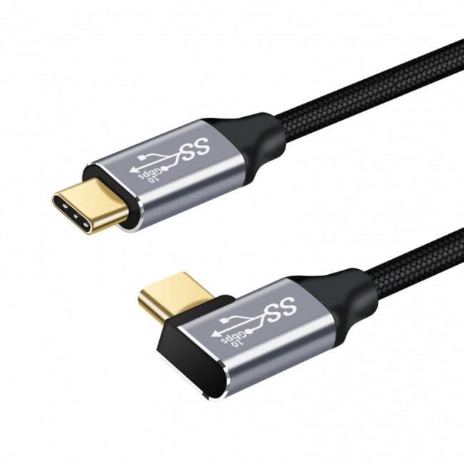 CY ケーブル USB-C USB-C 100W Type-C オス - オス ケーブル 左直角 USB3.0 20V 5A GEN2 10Gbps 100W 充電 ラップトップ タブレット 電話用 200CMCY ケーブル USB-C U...