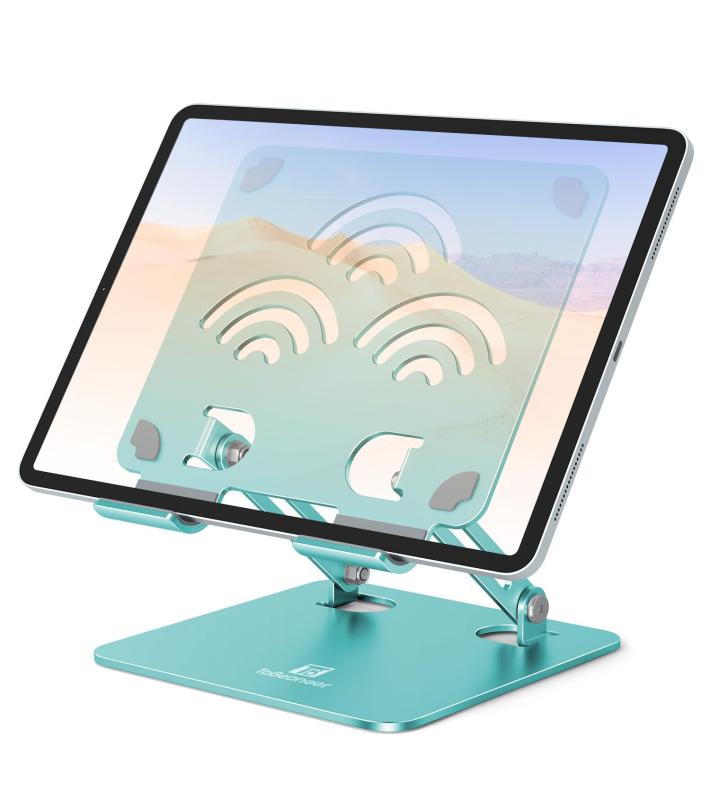 ipadスタンド - タブレット スタンド - 絵描きホルダー - ToBeoneer(ツビワ) - アイパッド 高さ角度調整可能 持ち運び便利 折りたたみ式 イラスト 置き台 卓上 アルミ製 軽量 充電stand 立て 在宅ワӾ...