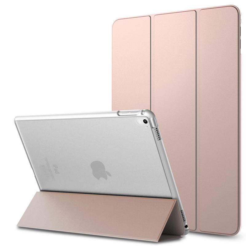 iPad Pro 9.7 ケース Dadanism iPad Pro 9.7インチ 2016専用 タブレットケース 半透明PCバックケース 3つ折りスタンド 衝撃吸収 PUレザー 手帳型カバー アイパッド全保護ケース オートスリープ機能付き...