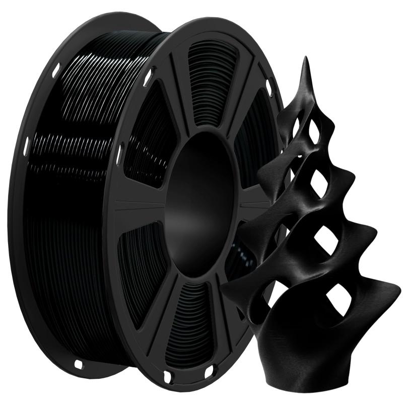 GEEETECH PETG フィラメント 3Dプリンターフィラメント 造形材料寸法精度+/-0.02 mm 正味量1 KG 1.75mm径 （黒/ブラック）【丈夫で耐久性に優れています】1.75mm の PETG フィラメントは、ABS の...