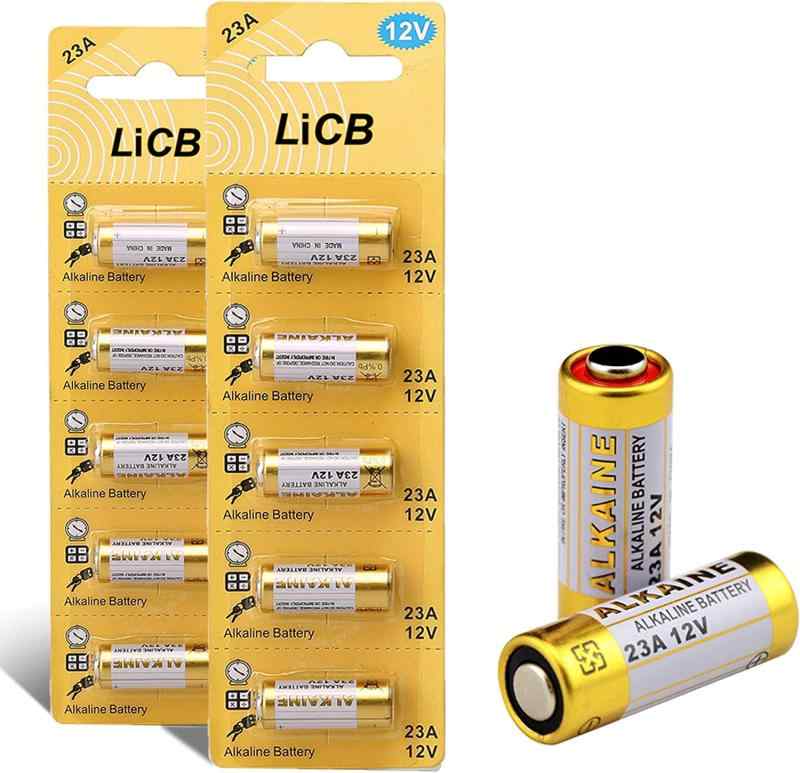 LiCB 10本セット 23A 12V アルカリ電池LiCB アルカリ電池12V-23Aお得な10本セット、10本の価格になりますサイズ：10φx28.3mm 、重量：7g 、容量：60mAh 、電圧：12V 、普通の単5電池（公称電圧1....