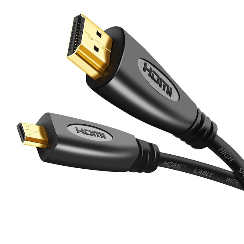 Micro HDMI to HDMI ケーブル 3D 4K 60Hz 1080P (マイクロタイプD-タイプA オス-オス) 安定した伝送 ハイスピード マイクロHDMI HDMI ケーブル GoPro/テレビ/デジカメ/ビデオ/アクション...