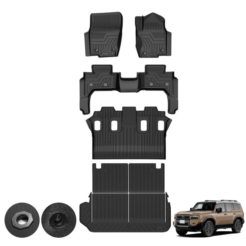 Kotesoto トヨタ ランクル250 7人乗り 3Dフロアマット 2列目・3列目・ラゲッジ用 GDJ250W/TRJ250W 2024年4月～適合車種：ランドクルーザー250 GDJ250W/TRJ250W型 7人乗り フロアマット 年...