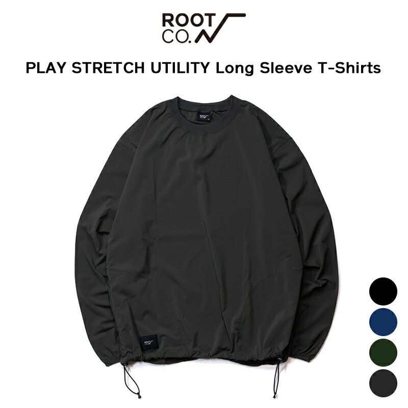 商品概要 ボディサイドにコンシールファスナー付きのシームポケットを配した、シンプルなROOT CO.オリジナルナイロンロングスリーブTシャツです。ROOT CO.定番の「PLAY UTILITY BACK POCKET Long Sleev...
