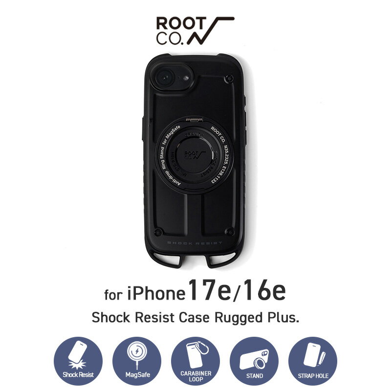 商品概要 米国MIL規格準拠の耐衝撃性とPC×TPUの2層構造による高い保護性能はそのままに、MagSafe対応モジュールを内蔵したリングスタンドを背面に搭載したiPhoneケース。リング部は110度まで立ち上がる設計＆360度回転・により...