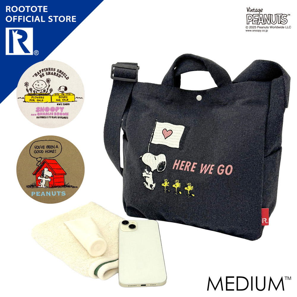 PEANUTSデザインがROOTOTEになりました。 ざっくり厚手のリサイクルコットン素材が、カジュアルスタイルにぴったり！ エコフレンドリーなリサイクルコットン素材。 もって楽しい、気づけばエコ！ オトナも楽しんでいただけるこだわりのデザ...