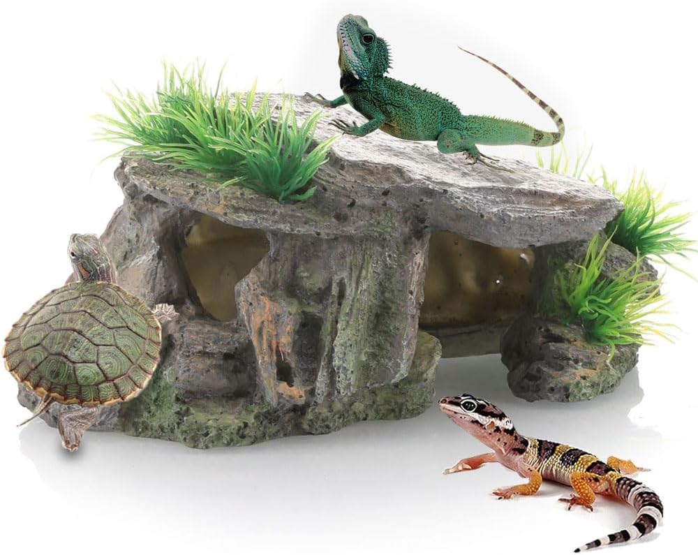 &nbsp; &nbsp;爬虫類の使用体験をアップ！私たちが人気の爬虫類洞窟は樹脂材料で作られており、清潔で耐久性があります。どのエッジもよくできていて、滑らかな製品のエッジはあなたの爬虫類を鋭い傷から守ることができます。よじ登りや背中干し...