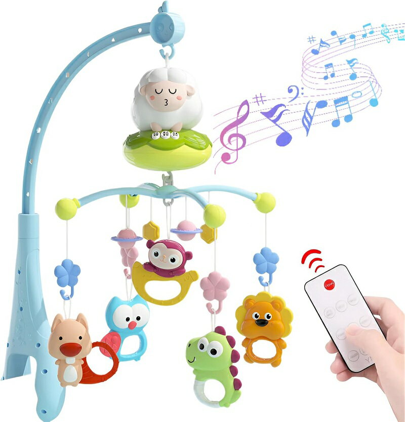 【タッチセンサースイッチ】手動タッチでロッカーを起動し インタラクションを高めます また 軽い光の効果で 暖かく快適な睡眠環境を作ります 0～3ヶ月の赤ちゃんのための良い感覚体験を作成し 睡眠を誘導するのに役立ちます【多機能音楽玩具】様々な...