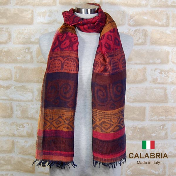 CALABRIA イタリア製春夏ストール 素材 リネン 67％ コットン 33％ サイズ 42cm×180cm 原産国 イタリア製 通常価格 9,900円 洗濯方法 注意事項 ・ ドライクリーニングをお願いいたします。 ・ タンブラー乾燥は...