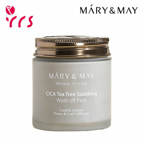 [MARY&MAY マリーアンドメイ] シカティーツリースージングウォッシュオフパック, 125g / TeaTree Soothing Wash Off Pack - 125g #皮脂ケア #肌のキメを整える #栄養供給 #トラブルケア ...