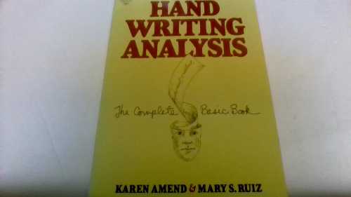 タイトル: Handwriting Analysis: The Complete Basic Book著者: Karen Kristin Amend出版社: WEISR出版日: 2000年06月19日古本非常に良い。端が少し摩耗しているが、...