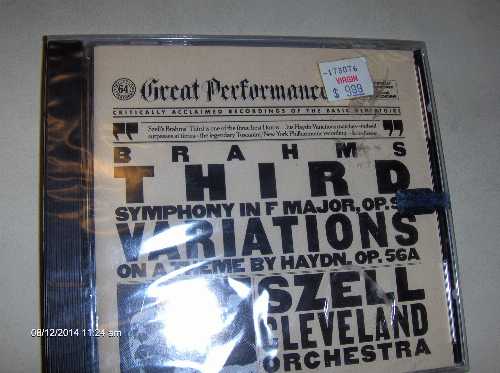 タイトル: Brahms: Symphony No. 3; Variations on a Theme by Haydn (Great Performances)アーティスト: Johannes Brahms; George Szell; ...
