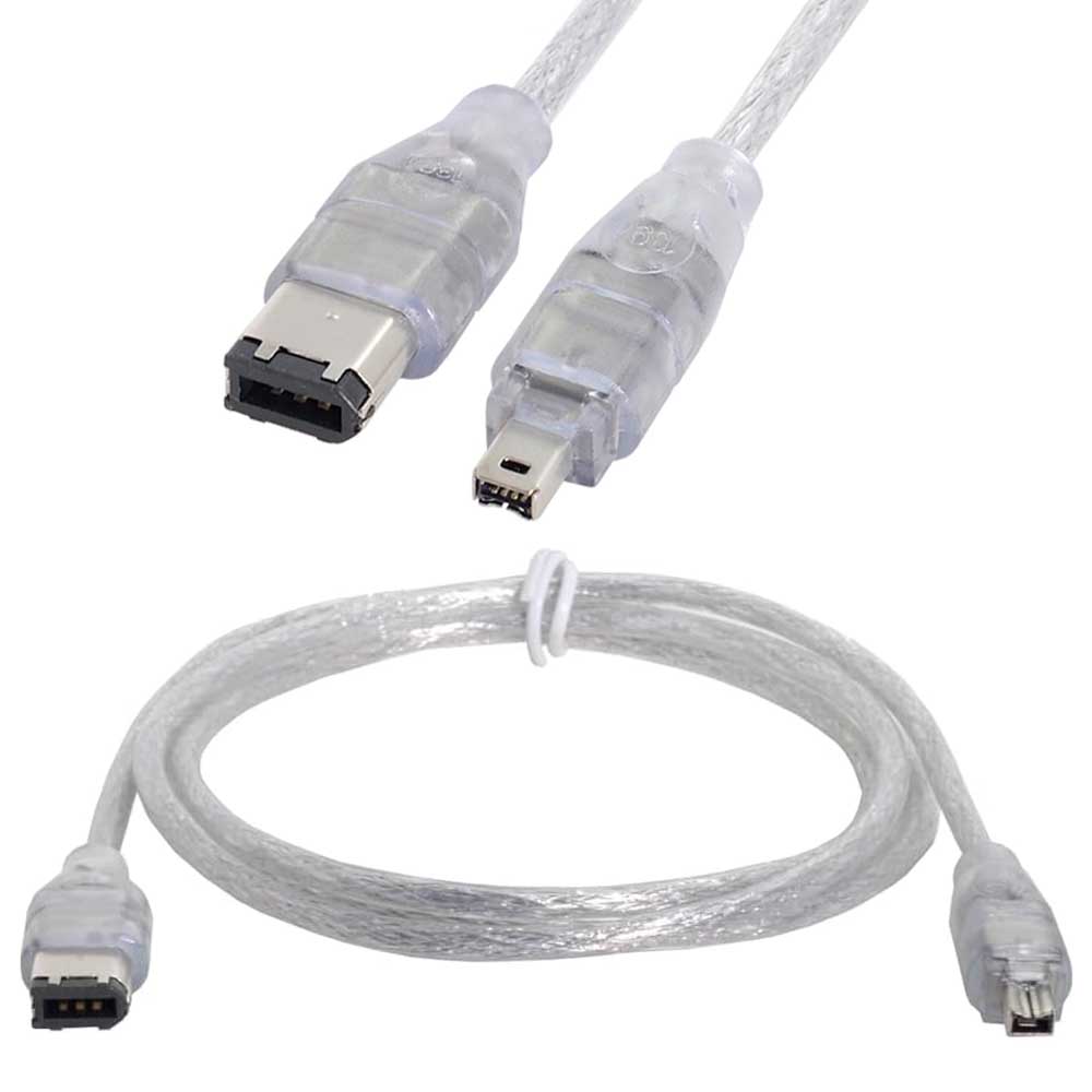 IEEE1394 FireWire400(i.LINK・DV)ケーブル 6pin-4pin 1.2m IEEE1394 6ピン - Firewire 400 IEEE 1394 4ピンオス iLink アダプターコードケーブル カメラビデオ...