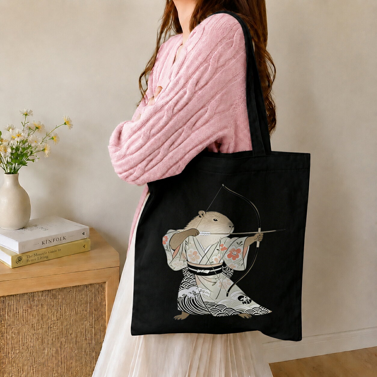 ◎商品詳細◎ 未使用の新品のキャンバスバッグ ☆即購入 OK です サイズ：35*40cm カラー： ブラック & ホワイト 柄・デザイン：プリント 素材：キャンバス ◎発送・返品詳細◎ 役務又は商品の引き渡し時期：注文確定後 7 日以内に...