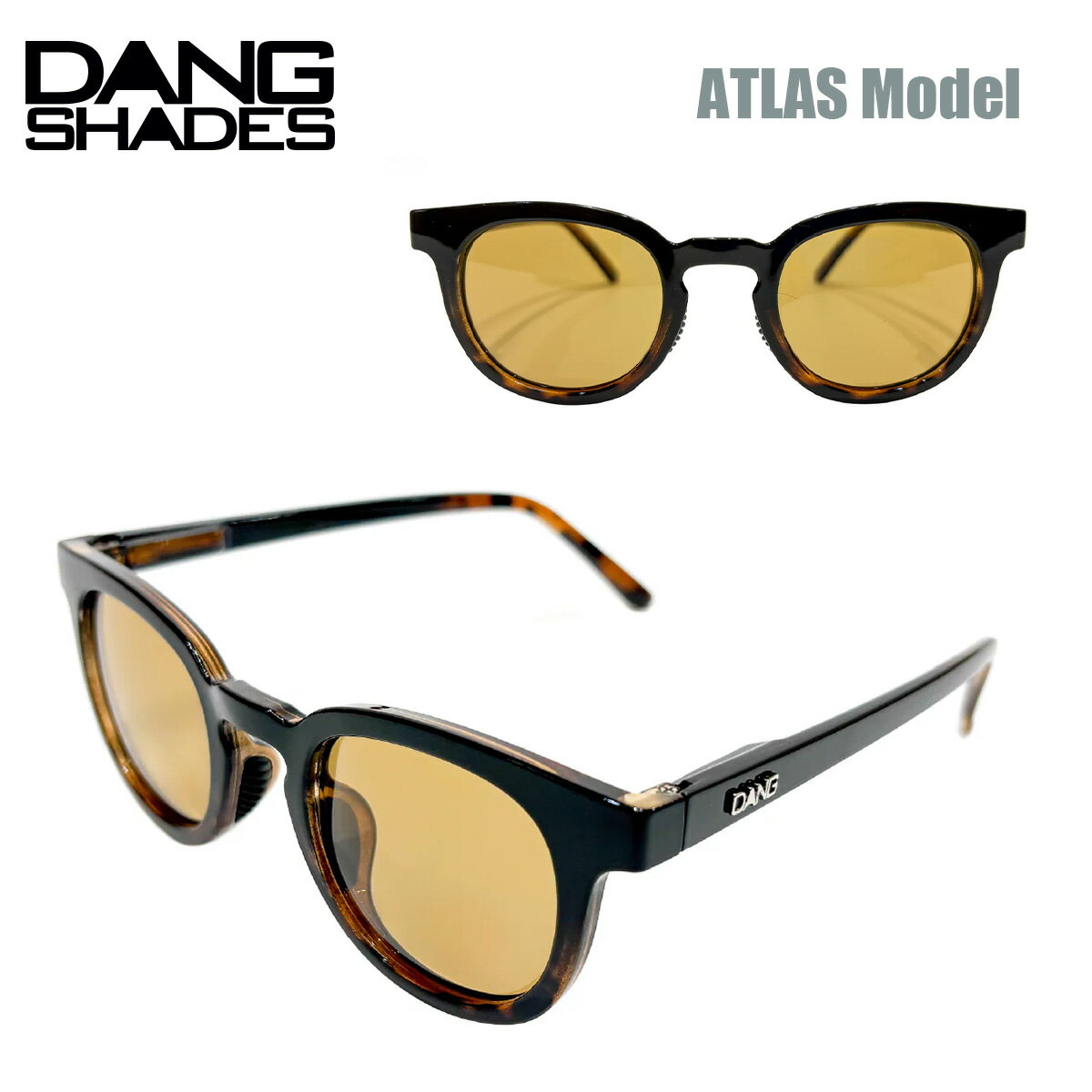 ■DANG SHADES ATLAS SUNGLASS Tort/Black Gradient Gloss x Light Brown WP Polarized ダン・シェイディーズ サングラス アトラス ブラック / べっ甲柄グラデーショ...