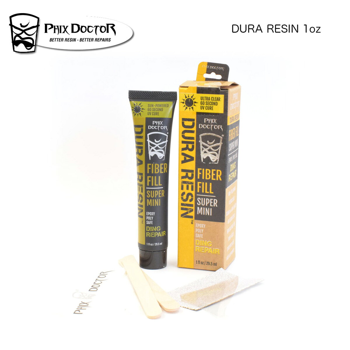 ■PHIX DOCTOR DURA RESIN 1oz PU/EPS サーフボード修理剤 フィックスドクター デュラレジン (DURA REZN）は、誰でも簡単にサーフボードの修理ができるよう設計されたチューブタイプのサーフボード修理剤です...