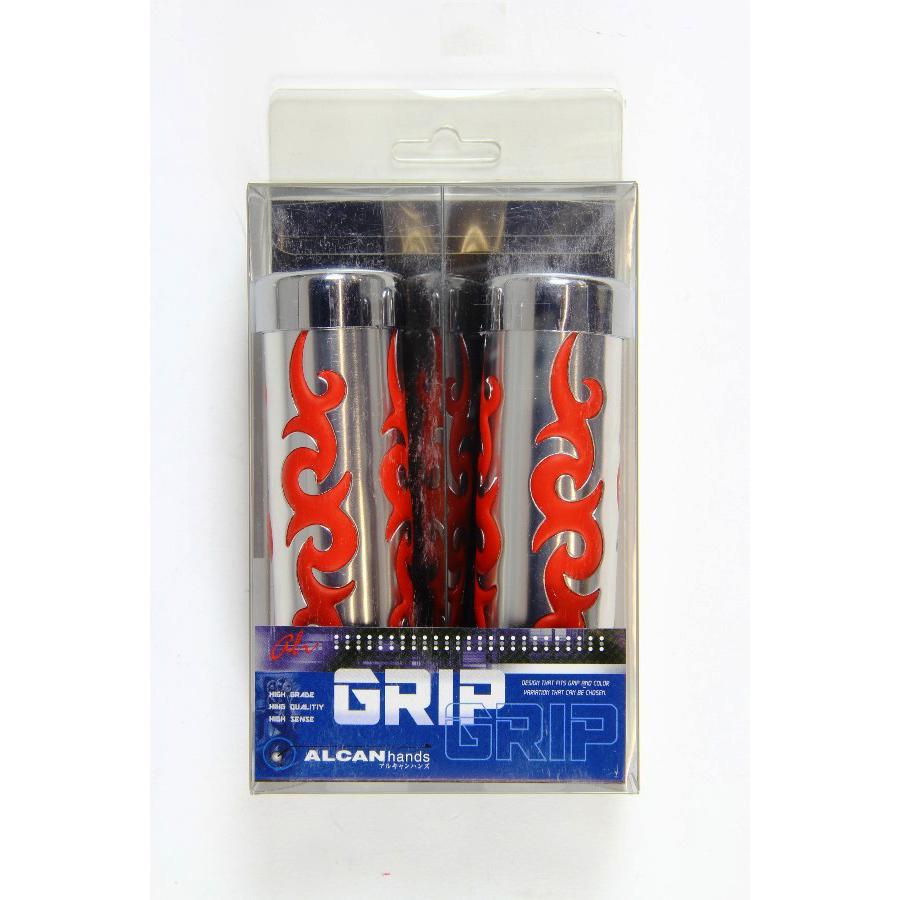 メーカー名：アルキャンハンズメーカー品番：G00018A販売備考：R側内径:φ25、L側内径:φ22、グリップ全長:131mm、グリップ内長:120mm。タイプ：PCG-012色[カラー]：シルバー／レッド内径：右側内径:φ25/左側内径:...