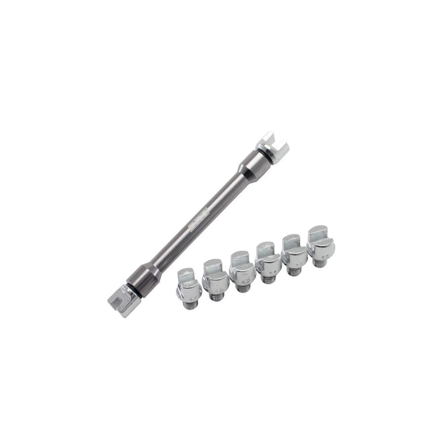 メーカー名：ディーアールシーメーカー品番：D59-15-160様々な車種に対応する8種類のサイズを揃えた画期的なスポークレンチ。シャフト1本でいろいろな組み合わせが可能。シャフトはアルミ削りだし加工をしており、握りやすく扱いやすい形状。複数...