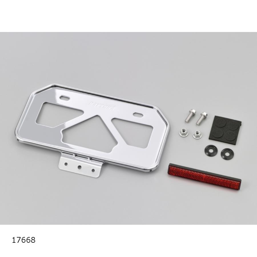 メーカー名：デイトナメーカー品番：17668◆軽量でシャープなデザイン◆振動によるナンバープレートのひび割れや破損を予防します◆1mm厚アルミ材を大胆に肉抜きすることで必要な強度を保ちつつ極限まで軽量化しました◆板厚が薄いのでフチのプレスラ...