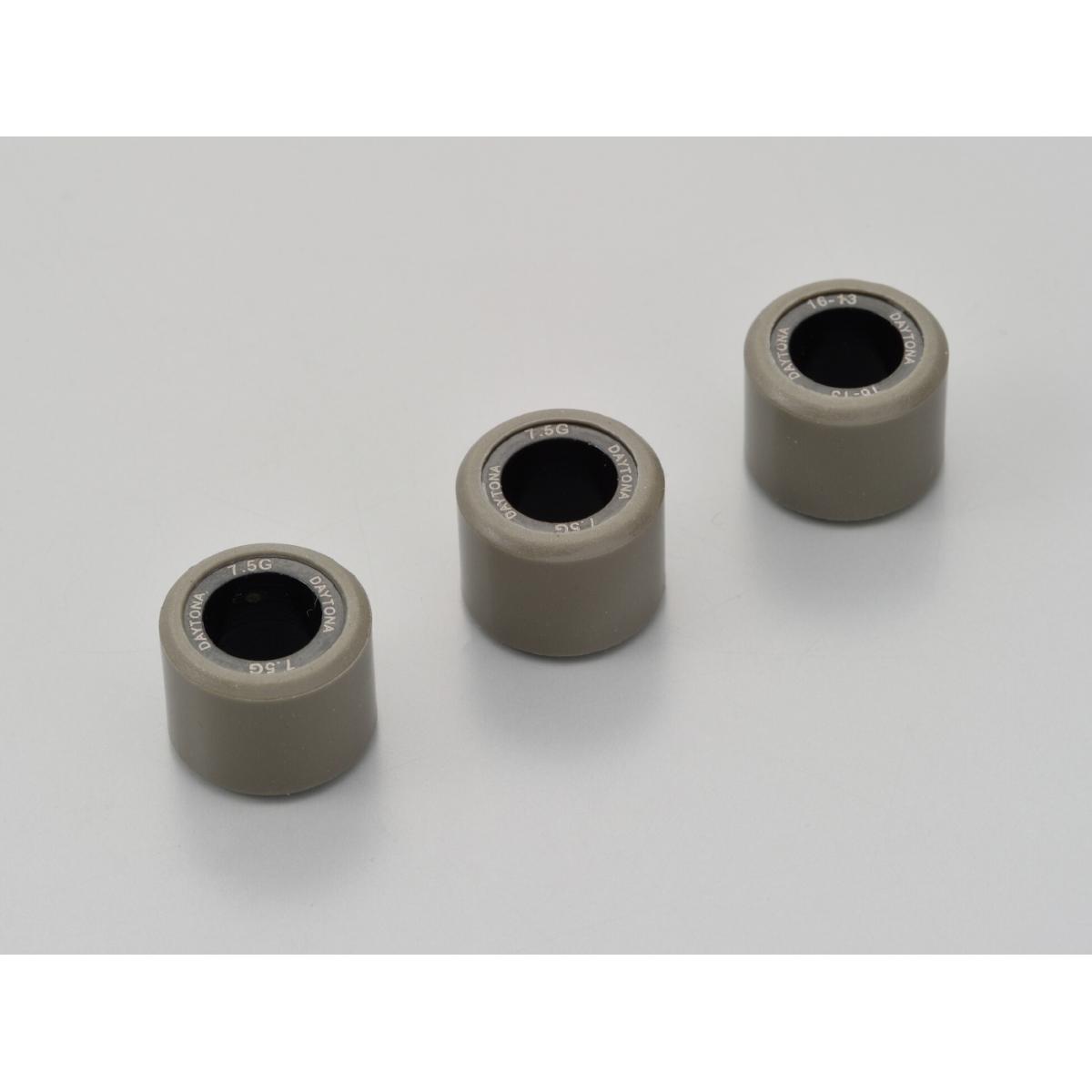 メーカー名：デイトナメーカー品番：90421サイズ　外径φ16×幅13mmタイプ　7.5g×3個説明◆ 参考適合車種■DIO/チェスタ〈AF62/68〉　■TODAY/F〈AF61/67〉　■ライブDIO-ZX（ALL） などプーリーへの組...