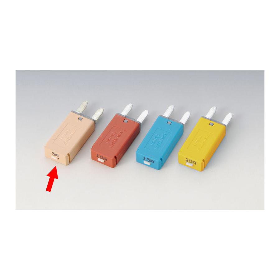 メーカー名：キジマメーカー品番：304-7079電気系トラブルから回路を守るヒューズ。でも旅先や毎度同じトラブルでのヒューズ交換は困ったものです。そこでブレーカー機能付きヒューズが登場!-