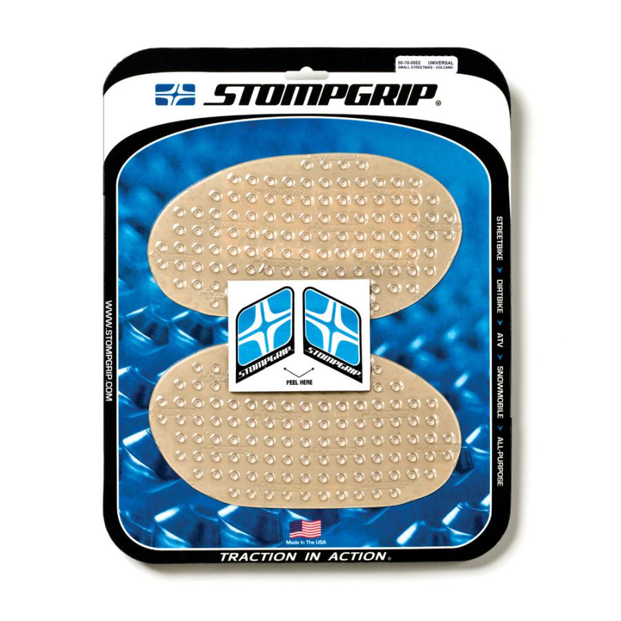 メーカー名：ストンプグリップメーカー品番：55-10003タイプ：RACER OVALS色[カラー]：クリアサイズ：（最長部）222x120mm材質[素材]：エラストマー樹脂形状：楕円形備考：VOLCANOSTOMP GRIPは世界各国のト...