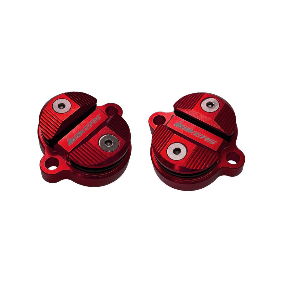 メーカー名：バイカーズメーカー品番：K0134-REDバイカーズとは、タイ王国でアルミビレットパーツを製造するアクセサリーメーカーです。独創的なデザインと美しいカラー配色を重視し、品質はタイブランドの中でもトップクラス。豊富なカラーバリエー...