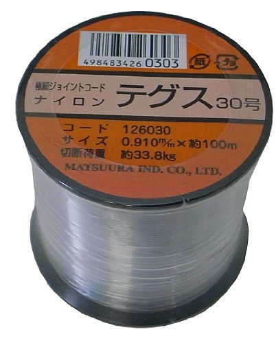 ・ テグス30号(太さ約0.91mm) ・・Size:テグス30号(太さ約0.91mm)・商品サイズ(縦×横×高さ)ミリ:70×70×65・質量(g):105ディスプレイ等の吊り下げに 約0.91ミリ 鳥よけ防鳥糸として 保管に便利なボビン巻