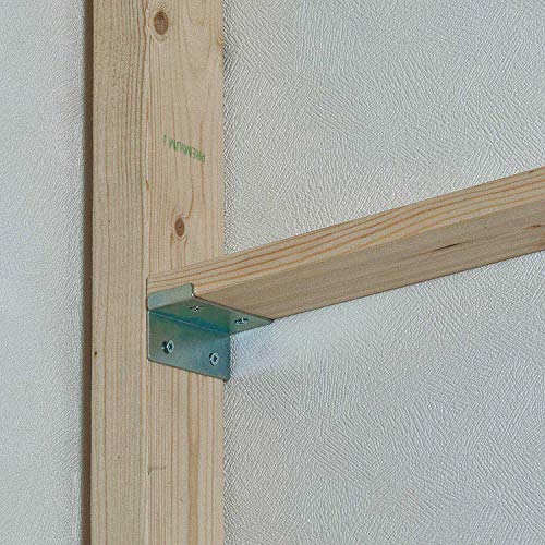 棚受金具 1枚用ユニクロ/1枚用/WAT-102・Size:1枚用Color:ユニクロ・パッケージ個数:2・スタイリッシュな棚受金具。市販のツーバイ材をしっかり固定でき、オリジナルの棚が簡単に作れる・ツーバイ材、ワンバイ材を1枚取り付けられ...