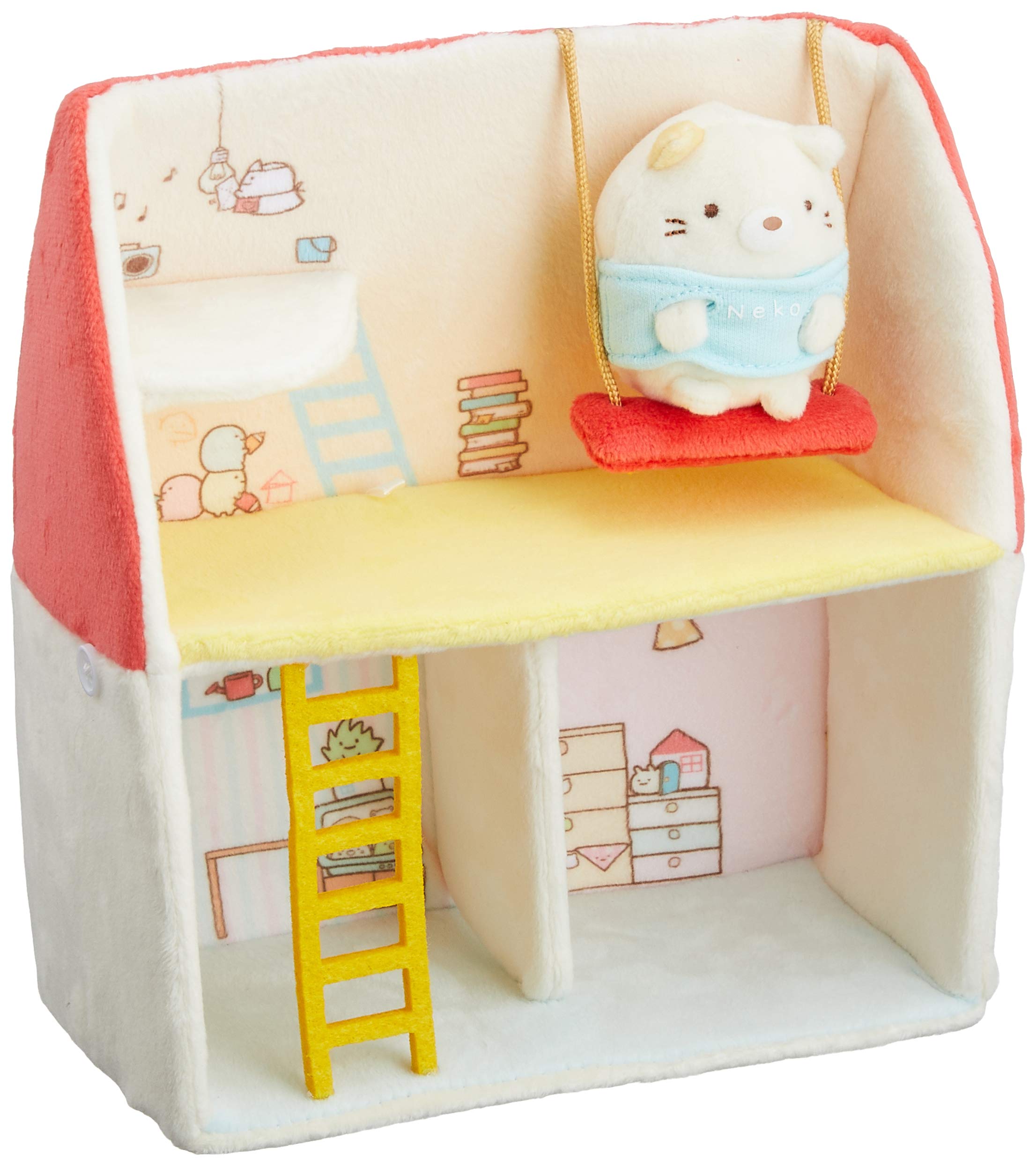 ねこ2階建てねこ2階建て/H20cm/MX23701・【サイズ】約200×180×90mm・【素材】ソフトボア・【その他】ボタン付き(シーンぬいぐるみハンモック(別売)と連結できます)商品紹介 集めて楽しい組み合わせて楽しいすみっコハウスの...