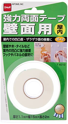 a_1巻入り屋内壁面用/幅15X長さ2m/T4010・Style:a_1巻入りSize:幅15X長さ2mColor:屋内壁面用・パッケージ個数:1・基材:アクリルフォーム・粘着:アクリル系粘着・はくり紙:紙・厚さ:1.1mm・室内の凹凸面へ...
