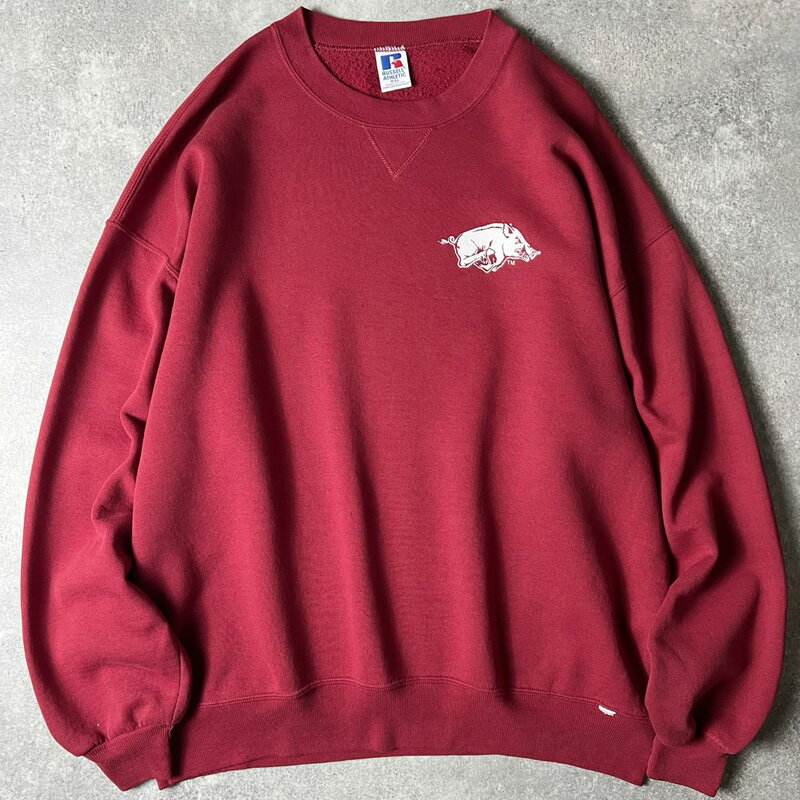 No... f071115-03age... 1990年代brand... RUSSELL ATHLETICcolor... エンジmaterial... 50% POLYESTER・50% COTTONsize... XXL─ descr...