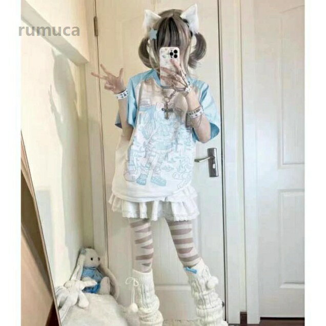 サ 学院風 病み可愛い 量産型 レディース プリント カットソー プリント 原宿系 ゴスロリ アニメ Tシャツ トップス 地雷系 半袖 Tシャツ レディース かわいい アニメ プリント 半袖 長袖 原宿メーカー希望小売価格はメーカーカタログ...