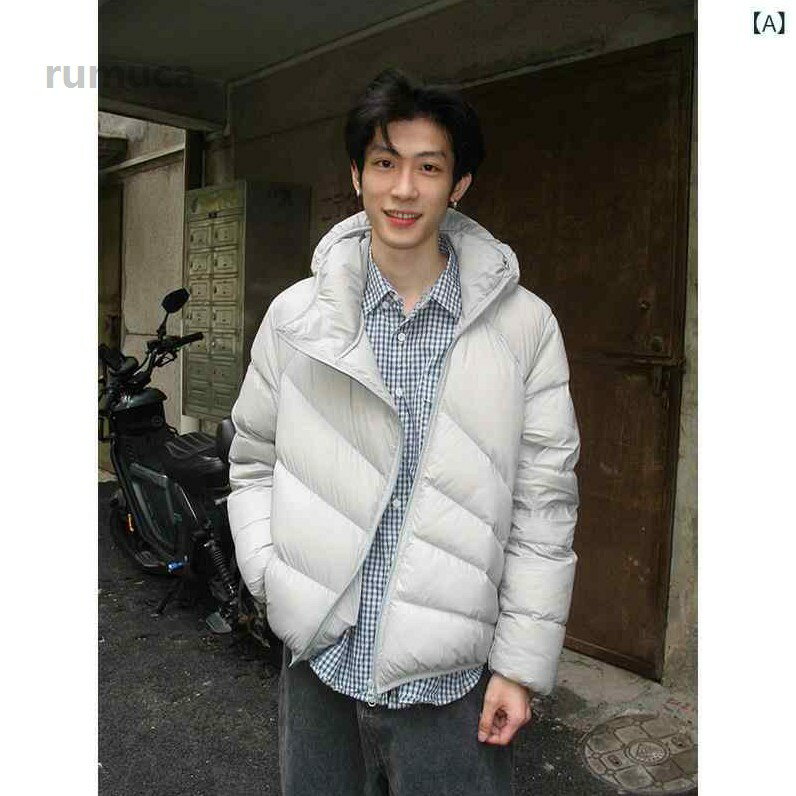 ファッション 春夏 秋冬 かっこいい オシャレ モテ 男性用 紳士服 服 韓国 シンプル 大人 斜め ジッパー 軽量 ダウ 予約販売5-10営業日での発送メーカー希望小売価格はメーカーカタログに基づいて掲載しています