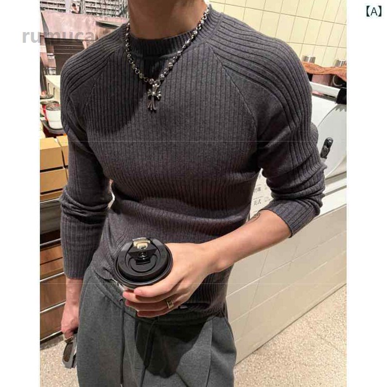 ファッション 春夏 秋冬 かっこいい オシャレ モテ 男性用 紳士服 服 韓国 シンプル 大人 黒 リブ 編み クルー ネ 予約販売5-10営業日での発送メーカー希望小売価格はメーカーカタログに基づいて掲載しています