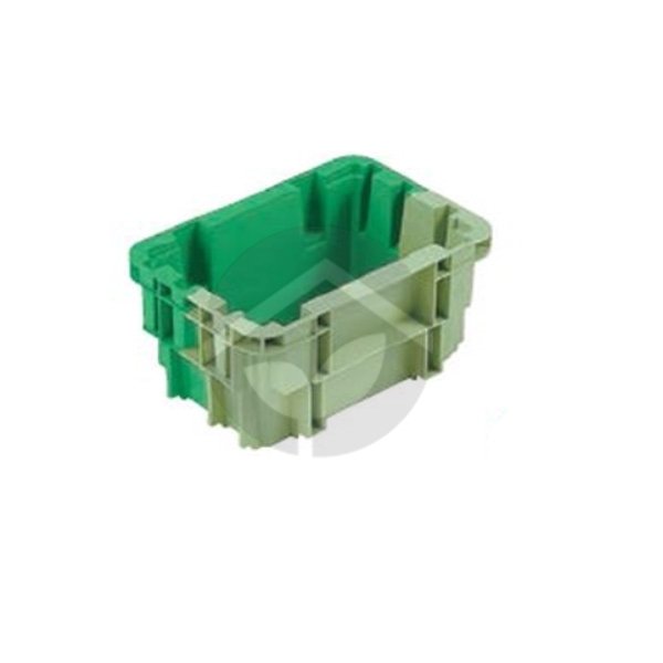 外寸：280×193×135mm 内寸：238×149×132mm 有効内寸：220×131×125mm 圧縮荷重：16.37kN(1670kgf) 材質：PP 内容量：4.2L 底面形状：格子リブ ネスティングの高さ：69mm 180°回...