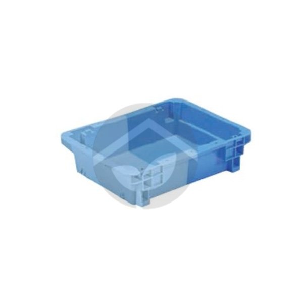 外寸：355×275×90mm 内寸：312×229×84mm 有効内寸：295×212×73mm 圧縮荷重：10.92kN(1114kgf) 材質：PP 内容量：5.6L 底面形状：格子リブ ネスティングの高さ：46.5mm 180°回転...