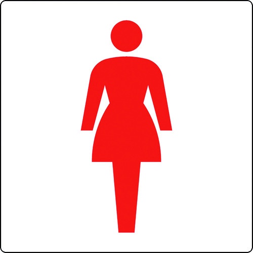 ■壁面へ直接固定するタイプのトイレ表示です。 ■トイレ入口への設置に。 ■取付仕様：壁面タイプ ■縦(mm)：100 ■横(mm)：100 ■表示内容：女性ピクト ■厚さ(mm)：3 ■2018年(平成30年)4月20日改正 JIS Z 9...