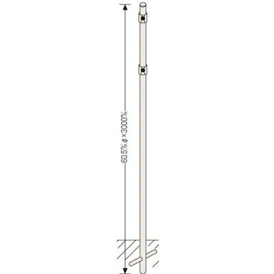 ■サイズ 60.5mmφ×3000mmネカセの長さ 300mm ■材 質／スチール ■仕 様／埋込み用ネカセ付 ※金具は付いておりません。 ※丸ポール埋込み部分は約500〜600mmが目安です。 道路標識・構内標識・消防水利標識等、各種標識...