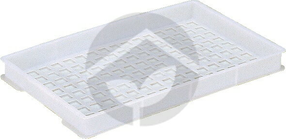 外寸：656×405×58mm 内寸：626×385×50mm 有効内寸：624×383×45mm 材質：PP 内容量：12L 底面形状：格子網目リブ ※注意※ 本商品は法人様宛限定となりますので配送先の屋号(会社名や団体名)の記載をお願い...