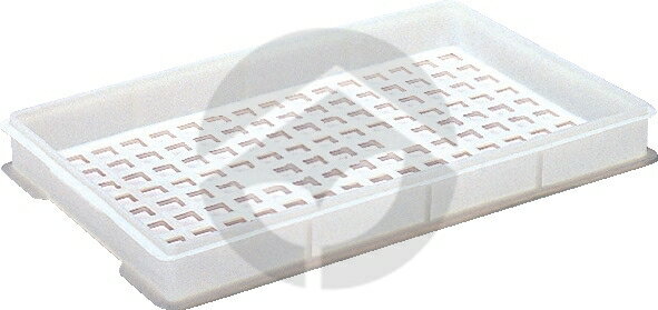 外寸：656×405×68mm 内寸：626×385×60mm 有効内寸：624×383×55mm 圧縮荷重：9.80kN(1000kgf) 材質：PP 内容量：14.4L 底面形状：格子網目リブ ※注意※ 本商品は法人様宛限定となりますの...