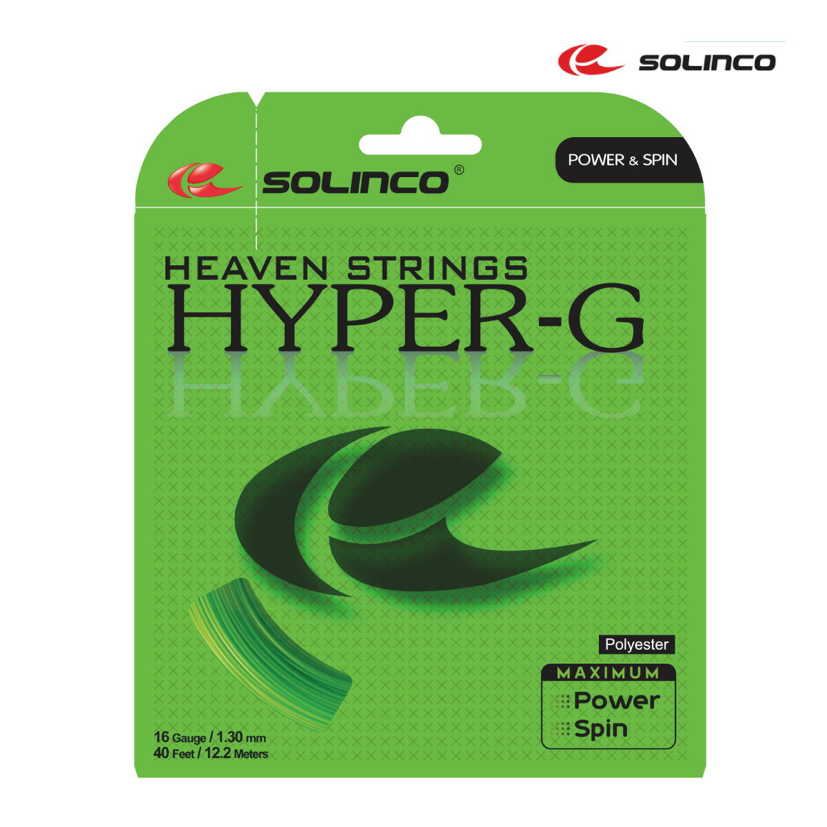 【商品名】HYPER-G (ハイパージー) 【品　番】KSC786 【カラー】　ライトグリーン 【長さ】12.2 m 【ゲージ】 1.05/1.10/1.15/1.20/1.25/1.30 (mm) 【材質】CO・ポリエステルスピン＆バワー...
