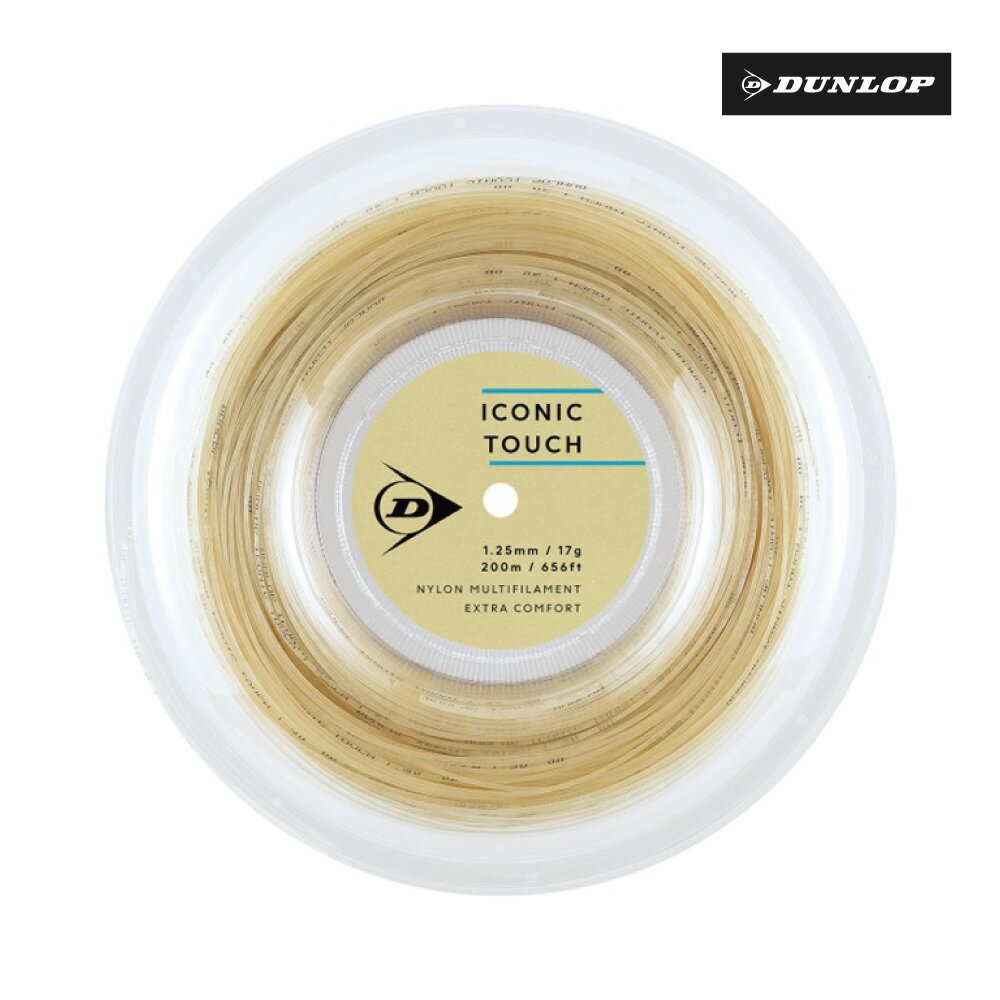 【商品名】ICONIC TOUCH(アイコニック・タッチ) 【品　番】DSTA32011 【カラー】　ナチュラル 【長さ】200 m 【ゲージ】1.25mm、1.30mm 【ストリングの種類】ナイロン系　マルチ フィラメント 【素材】ナイロ...