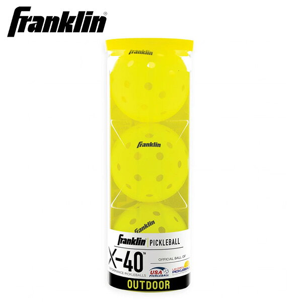 【商品名】 PICKLBALL X-40 【メーカー型番】 52821 【用途】 屋外用 【数量】 3個入り 【素材】 PE 【サイズ】 74mm 【重量】 26g 【生産国】中国 アメリカピックルボール協会 認定モデル 【備考】こちらの商...