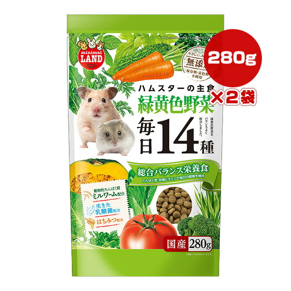 【同梱可】 栄養バランスとおいしさを考えて、14種の野菜をブレンドしたハムスターフードです。 ●原材料 小麦粉、ホミニーフィード、コーングルテンフィード、脱脂大豆粕、チキンミール、アルファルファミール、小麦ふすま、フィッシュミール、動物性油...
