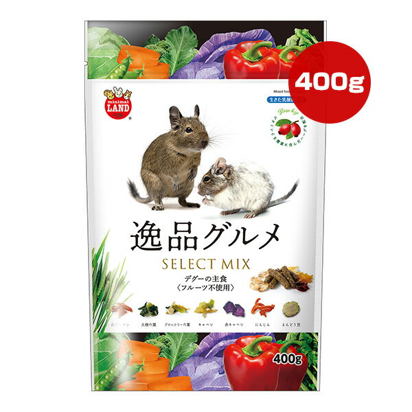 【同梱可】 デグー専用のミックスフードです。 安定型ビタミンC配合 糖質分解能力の低いデグーのためにフルーツ不使用で仕上げました。 ●原材料 牧草ペレット【チモシー、アルファルファ、脱脂大豆、大麦若葉、グルコサミン、バラ花びら抽出物、乳酸菌...