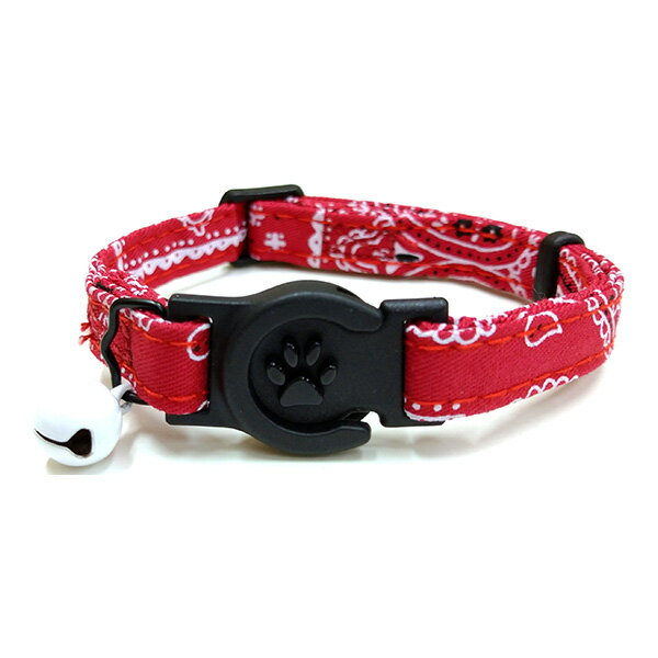 【同梱可】 ペイズリー柄のコットン製生地を使用。 負荷がかかると外れるセーフティバックルタイプ。 万が一枝などに首輪が引っかかっても、バックルが外れるので安心です。 ●材質 綿 ●サイズ 幅15×奥行130×高さ15mm ●適応サイズ(首囲...